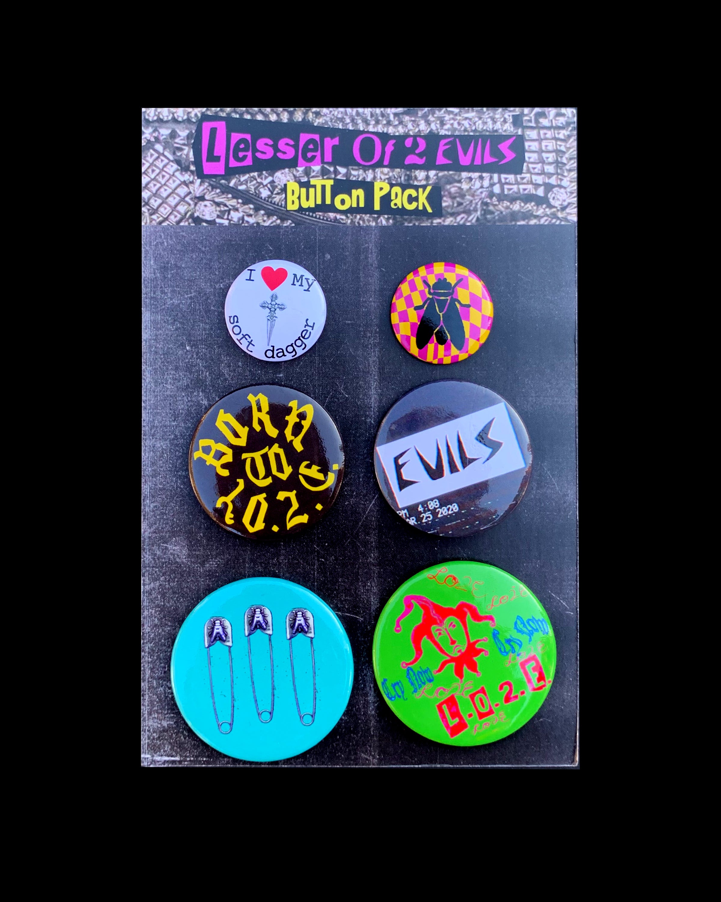 Lesser Of 2 Evils Button Pack #1 – Lesser of 2 Evils